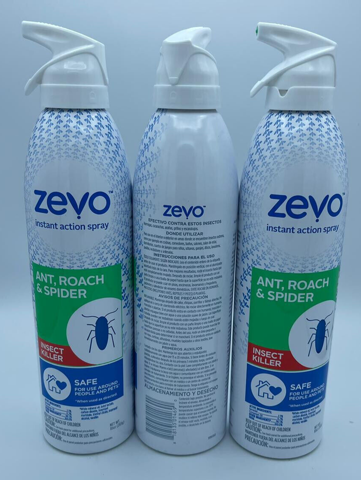 Zevo Instant Action Aerosol Ant Roach & Spider Insect Killer 10.Oz ...