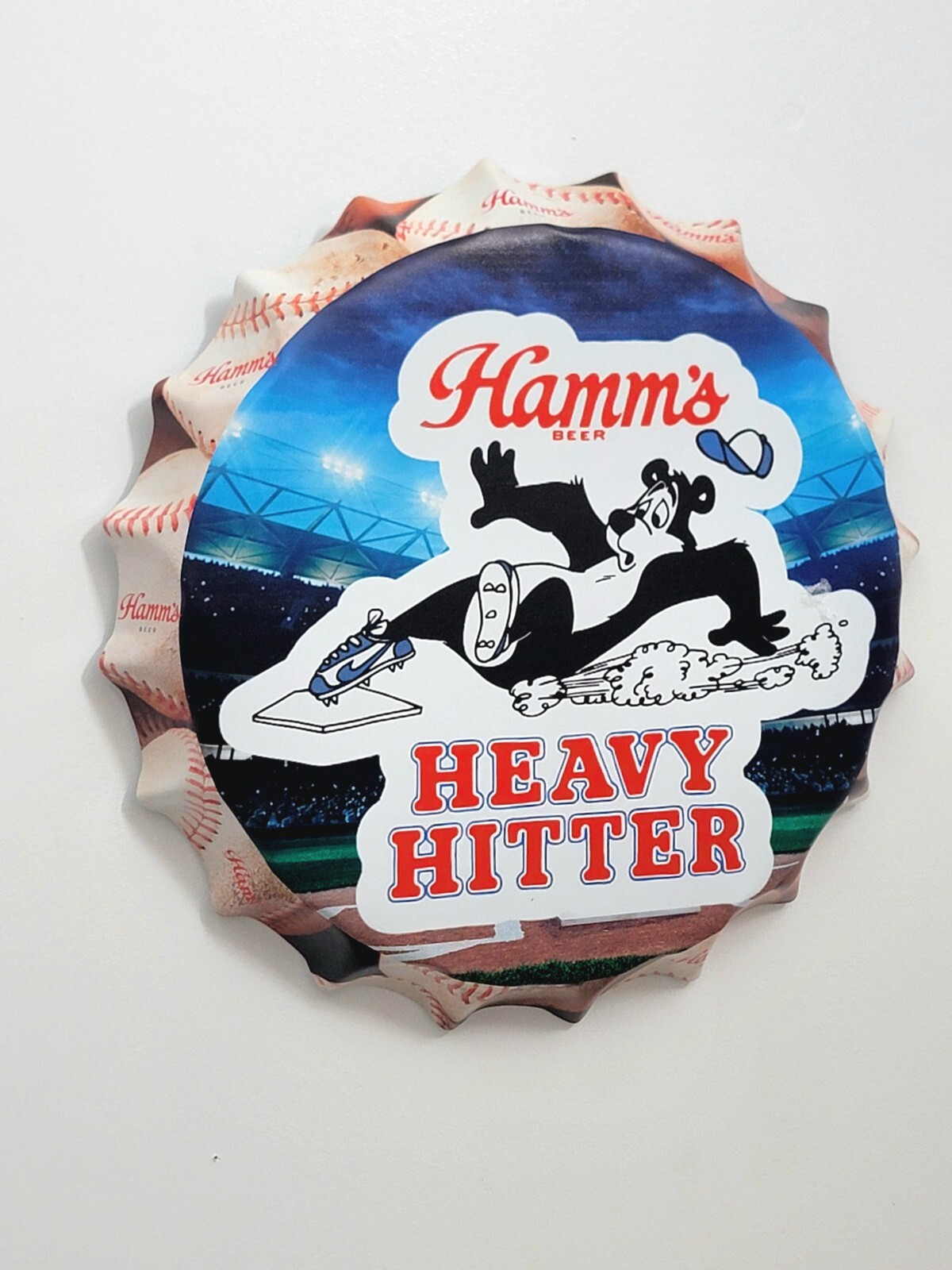 Hamm's Beer Heavy Hitter Metal Sign Mancave Garage Bar Décor Hamms Beer ...
