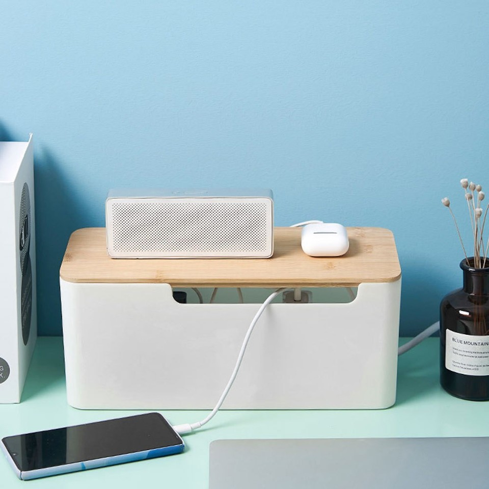Electric Cord Organizers Charging Storage Box Electrical Desk Wire ...