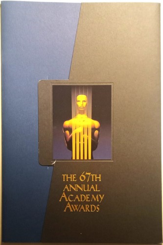 67th ACADEMY AWARDS Program Tom Hanks David Letterman March 27 1995 ...