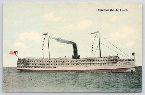 Steamer Calvin Austin Passenger Ship Postcard | eBay