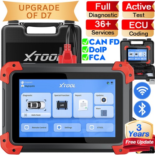 XTOOL D7 V2.0 Bidirectional Diagnostic Scanenr Full System Car Coding ...