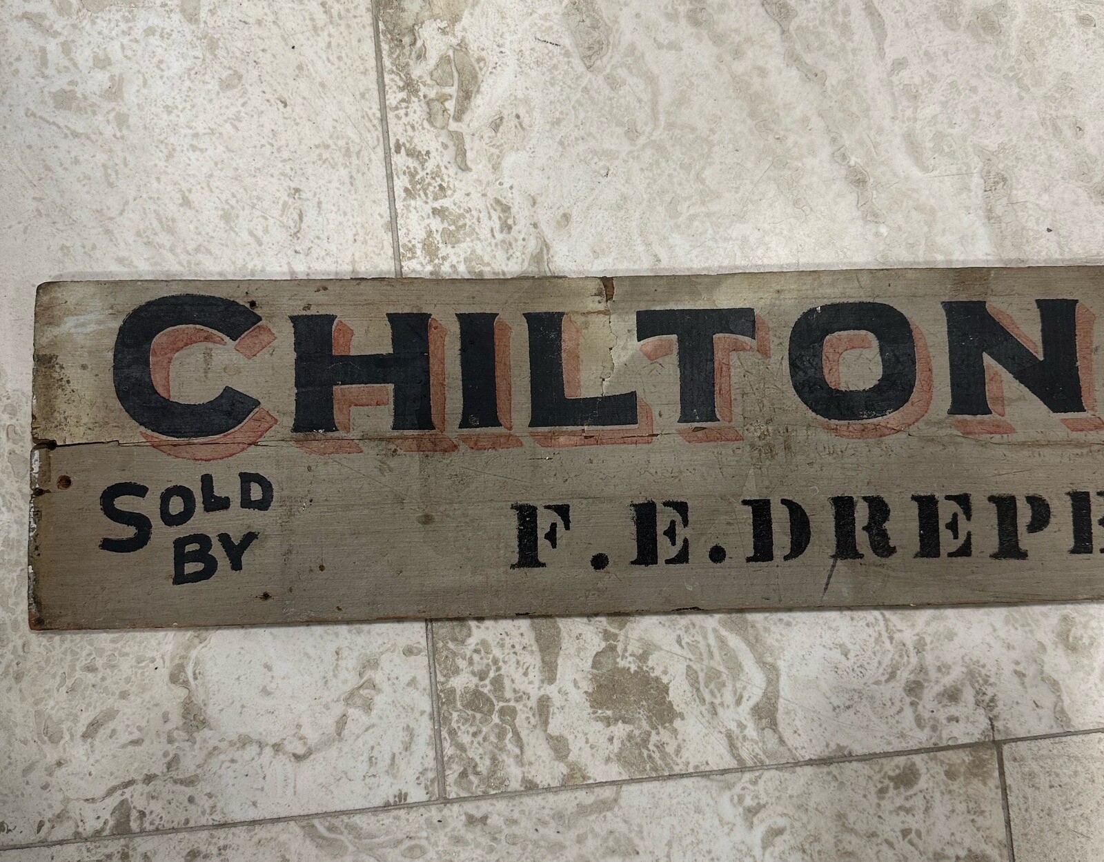 Vintage CHILTON PAINTS WOODEN SIGN Original Gordon Pa. Rare F. E ...