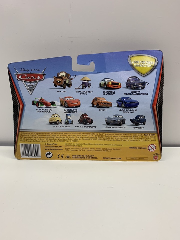 Disney Pixar Cars 2 Exclusive Vehicle Race Team Mater Zen Master Pitty ...