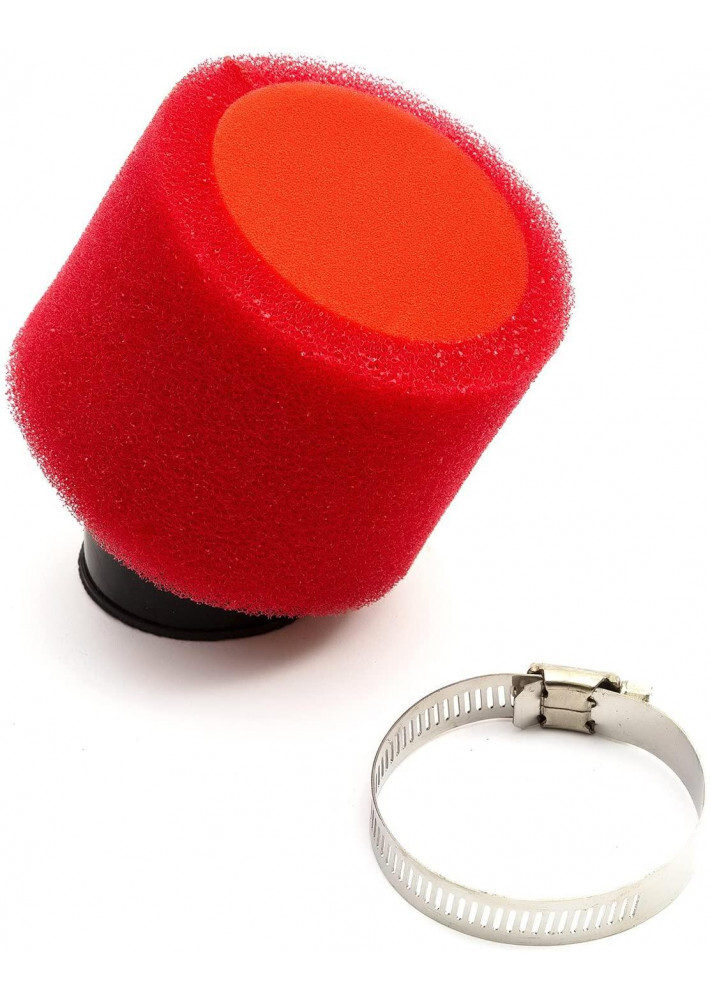 Bolt-on Air Filter - Universal - 44mm-48mm - Red - ANGLED | eBay