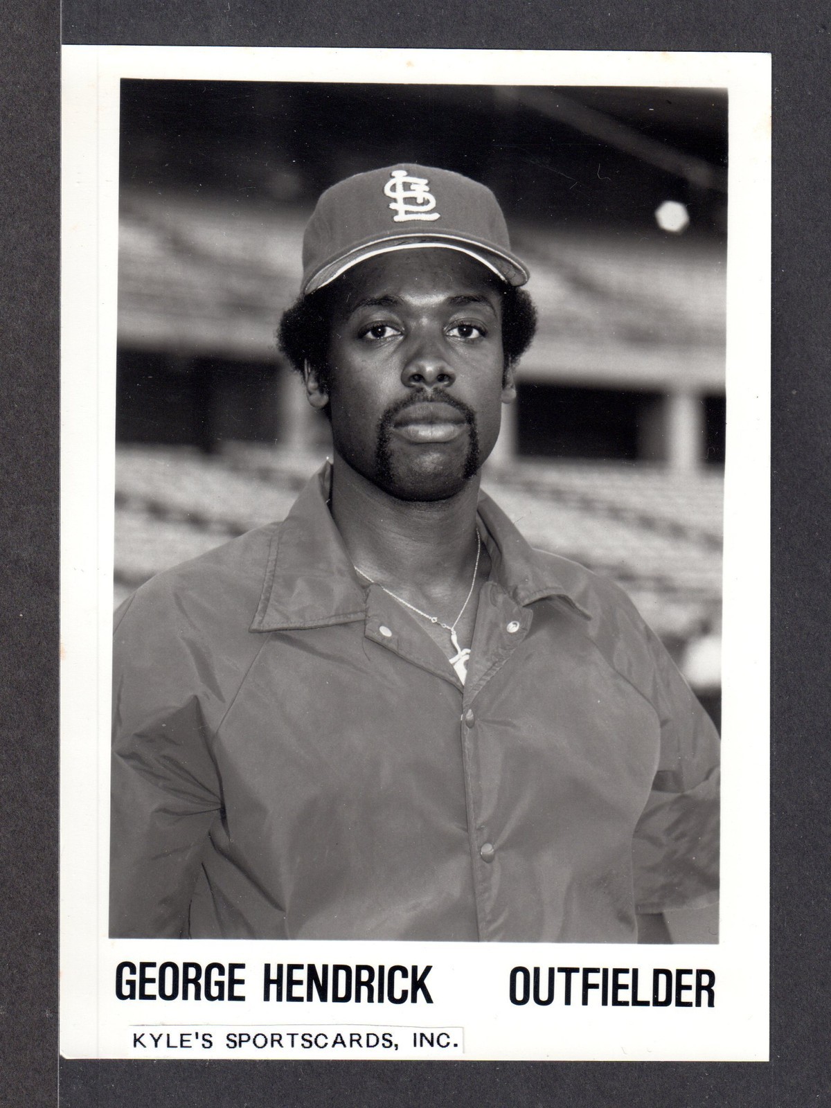 1978 George Hendrick INDIANS UNSIGNED 5-1/8 x 7-1/4 ORIGINAL STAFF ...