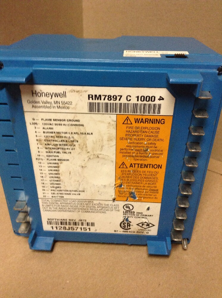 Honeywell RM7897C 1000 Burner Control JR1 JUMPER INTACT 85267261692| eBay