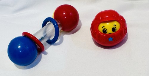 Vintage Baby Toy Bundle Rattle & Roll A Round Ball Lot Of 2 | eBay