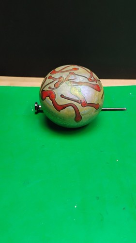 Signed Aaron Slater Studio Art Glass Iridescent Spatter Paperweight | eBay