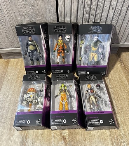 Star Wars Rebels Ghost Crew Lot Of 6 Black Series Hasbro Action Figures ...