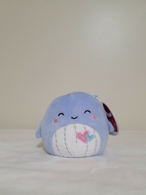 NWT 5” Squishmallow Samir the Whale Kellytoy Valentines Plush | eBay