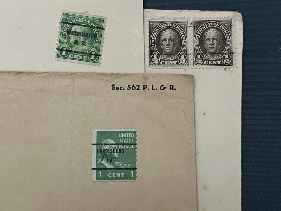 LARGE 1930s-40s STAMP DEALER PRECANCEL ! PACIFIC PALISADES CA +NY ...