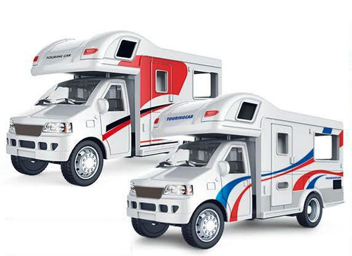 Kids Children White Motorhome Camper Van Diecast Toy Car Vehicle Boys ...
