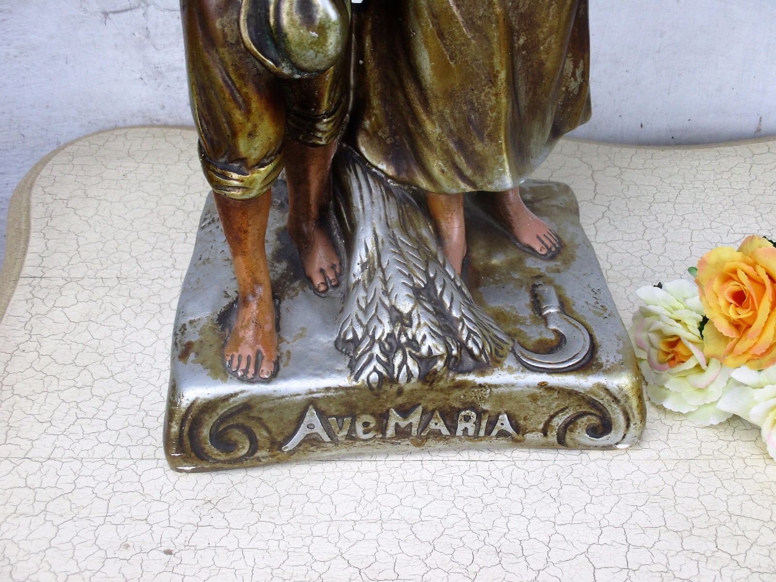 Statue The Angelus after Jean Francois Millet Ave Maria Praying Farmers ...