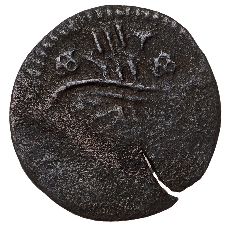 Islamic OTTOMAN EMPIRE Golden Horde 1 Manghir 1687 Copper Coin ww ...