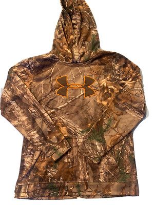 Boys Under Armour Sweatshirt Hoodie Sz YXL Camo Breakup Infinity Pull ...