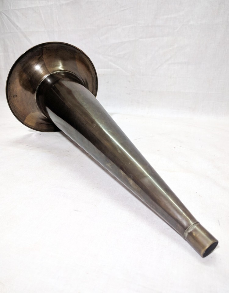Edison Horn Brass Phonograph horn Antique finish bell 14" Light Shade ...