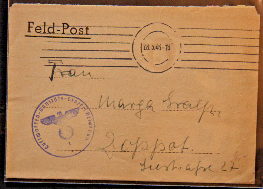DR Field Post II. WWII Letter Silent Stamp Sopot BS Luftwaffe Medical ...