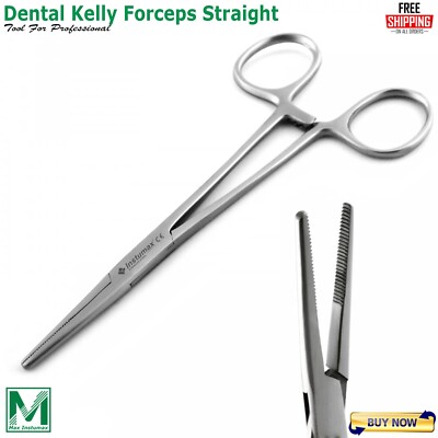 Surgical Straight Kelly Locking Clamp Forceps Hemostatic Artery Toothed ...