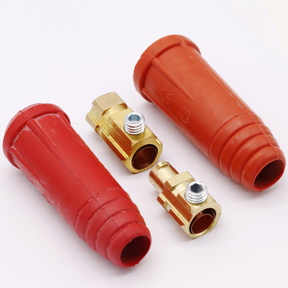 1/3 Pair Red#2-1/0 35-50mm Dinse-type Twist-lock Cable Connector | eBay