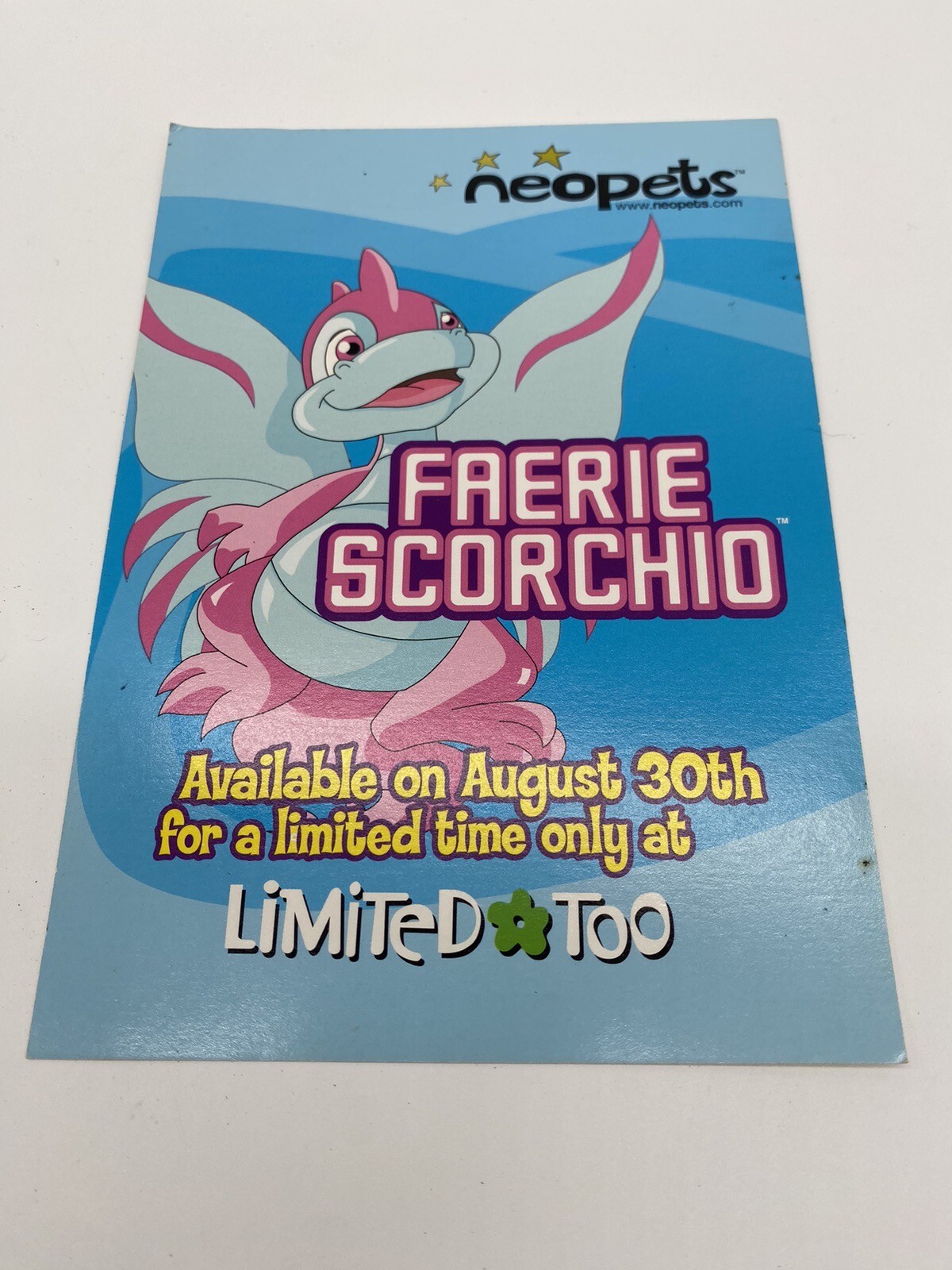 Neopets Faerie Scorchio Collectible Card From Limited Too | eBay