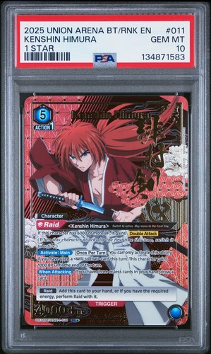 Union Arena TCG Rurouni Kenshin Himura Alt Art Holo PSA 10 Gem Mint CCG ...