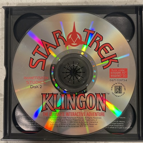 Star Trek: Klingon PC CD-ROM, 1996 Ultimate Interactive Adventure | eBay
