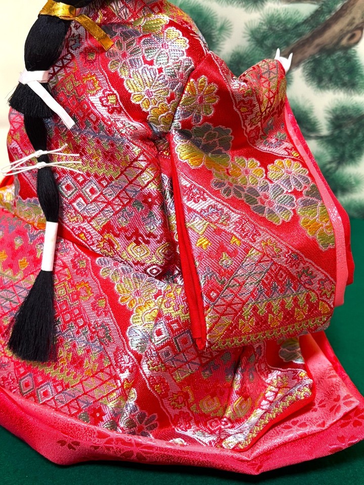 Beautiful Japanese hina dolls. Rainbow-colored floral kimono. 25cm | eBay