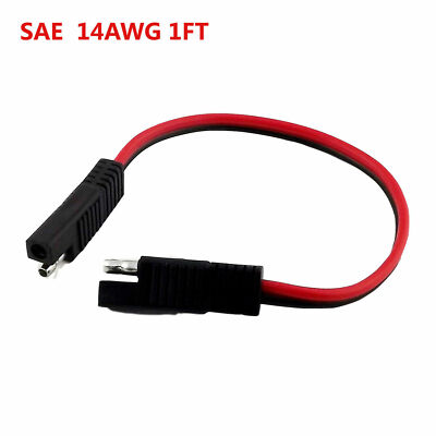 1ft Battery SAE To SAE DC Power Automotive Connector Adapter Cable Cord ...