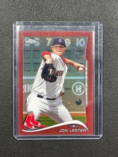 JON LESTER 2014 TOPPS CHROME BASEBALL #83 RED REFRACTOR RED SOX 12/25 ...