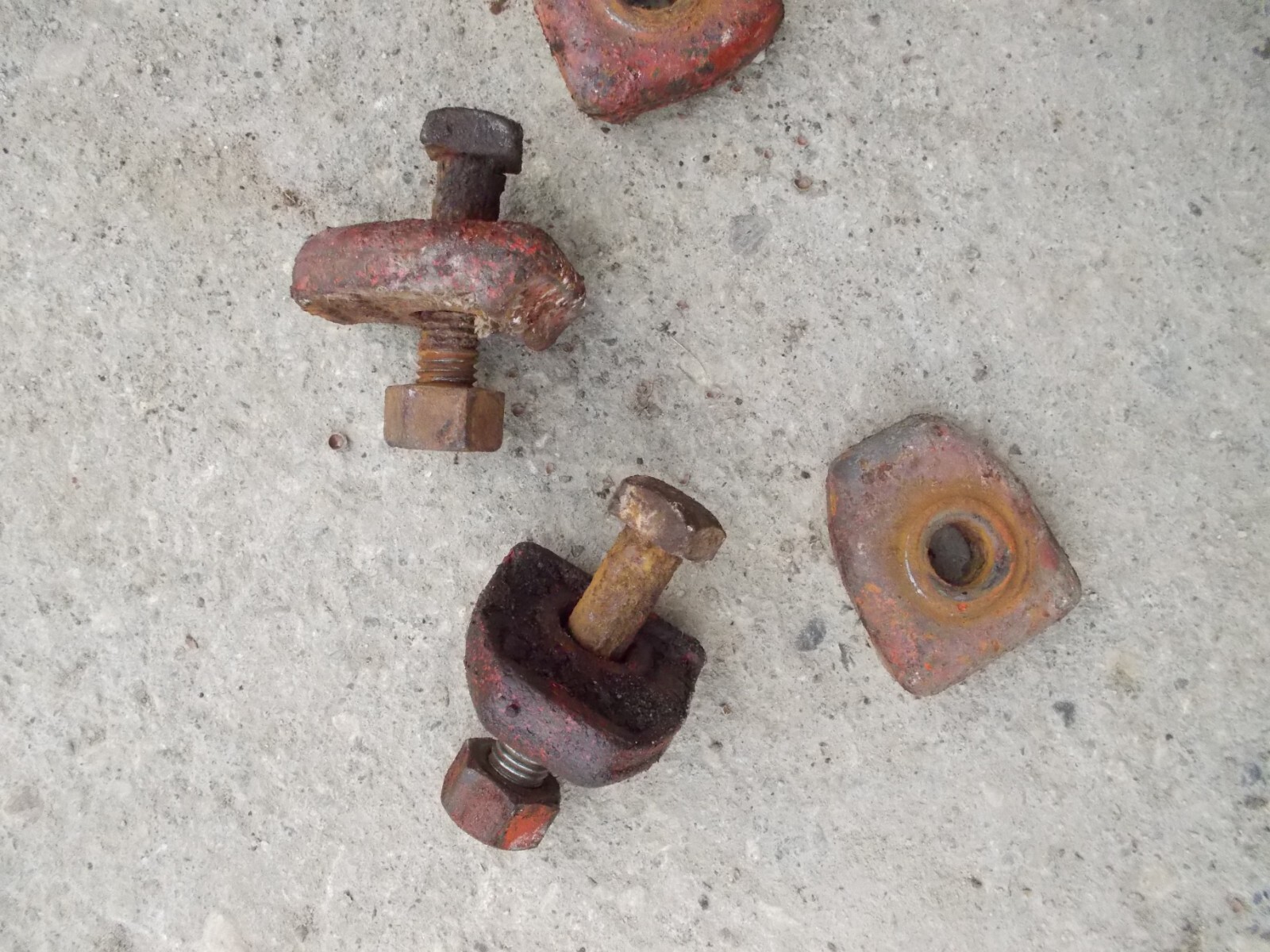 Case DC Tractor Original (2) cast wheel hub to rim buckles buckle w ...