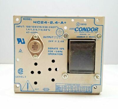CONDOR DC POWER SUPPLIES 2.4A 24V DC POWER SUPPLY HC24-2.4-A+ | eBay