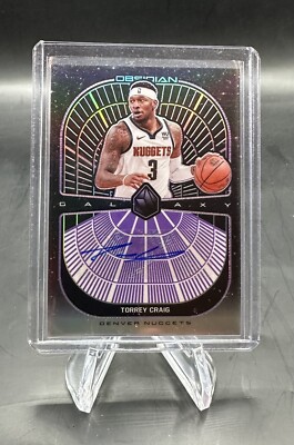 /75 Torrey Craig 2019-20 Obsidian Galaxy GA-TCR PURPLE Auto Autograph ...