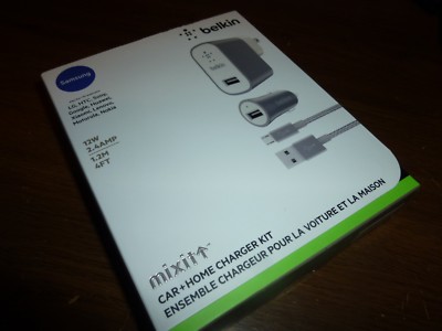 Belkin MIXIT Micro USB Car+Home Charger Kit 4ft for Samsung LG HTC Sony ...