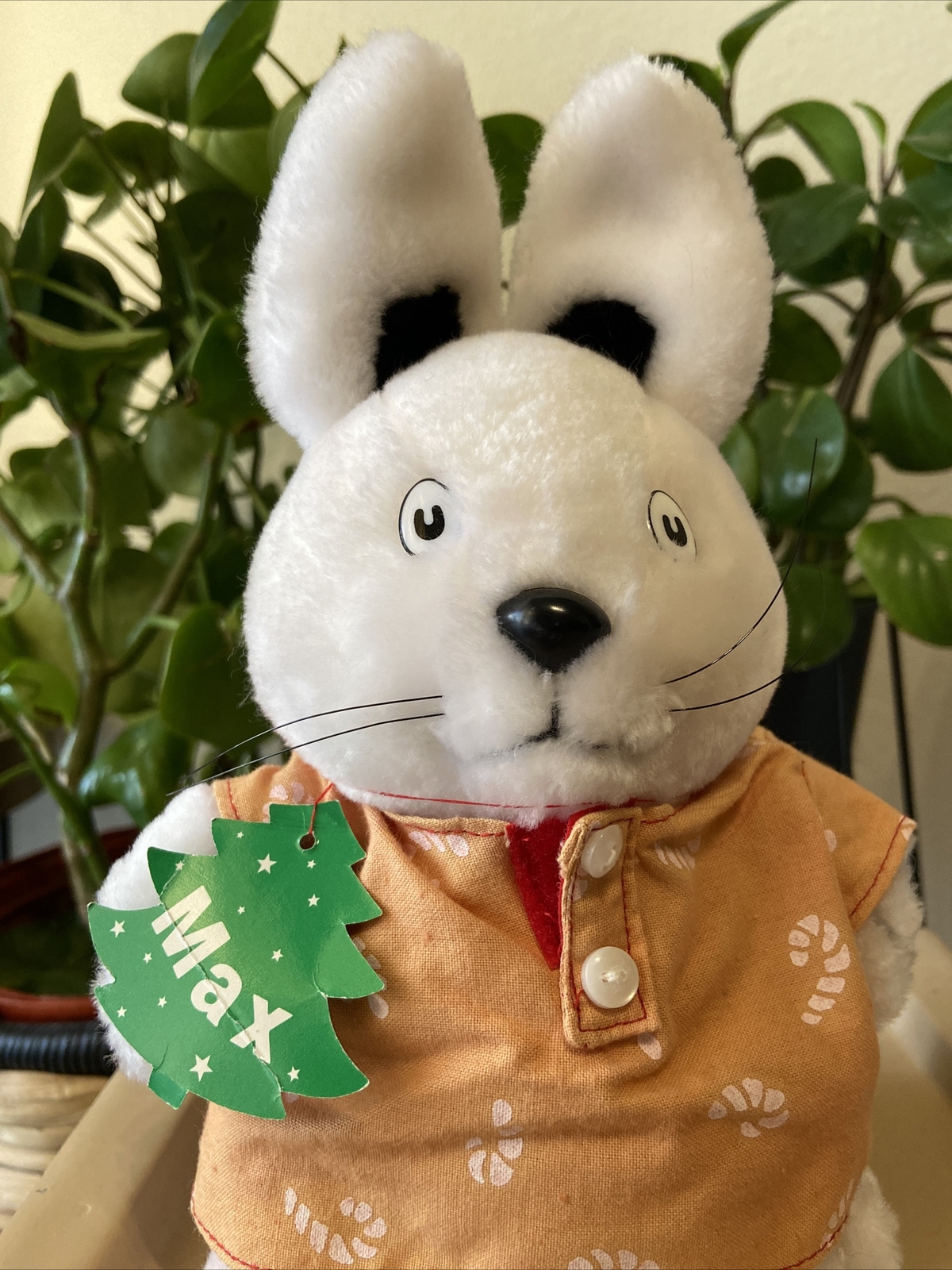 Vintage Max and Ruby Christmas Candy Cane Pajamas Plush 1986 Rosemary ...