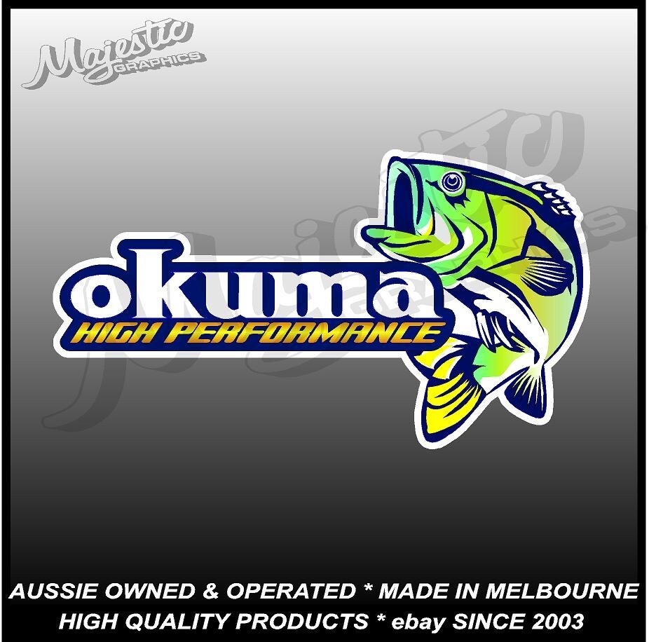 OKUMA - SEA BASS - 205mm x 115mm - BOAT - FISHING - DECAL / STICKER | eBay