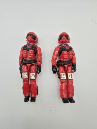 2 GI Joe Wild Weasel v1 1984 Cobra Rattler Pilot Vtg Action Figure ...