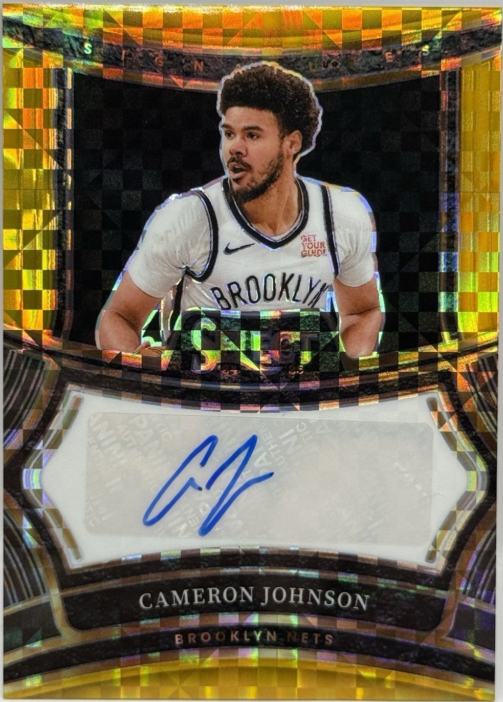 2024-25 Panini Select - Signatures Cameron Johnson #SIG-CAM Gold Prizm ...