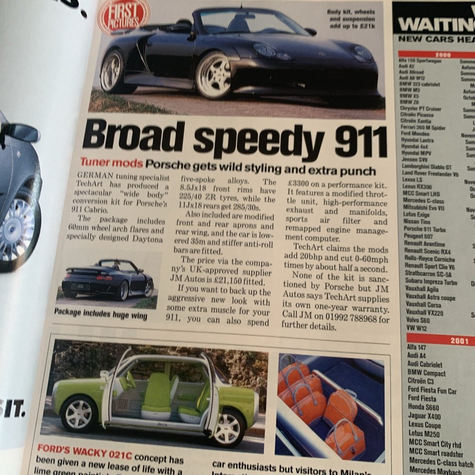 Autocar Magazine, Volume 224, April 2000. Jaguar F-Type, BMW 7 Series ...