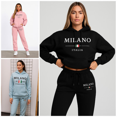 Women's Ladies 2PCS Loungewear Set Top Hoodies Suit Pants Lounge Wear ...