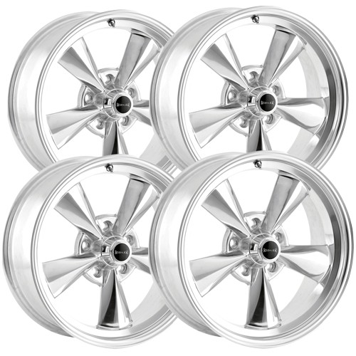 (Set of 4) Ridler 675 17x7 5x4.75" +0mm Polished Wheels Rims 17" Inch ...