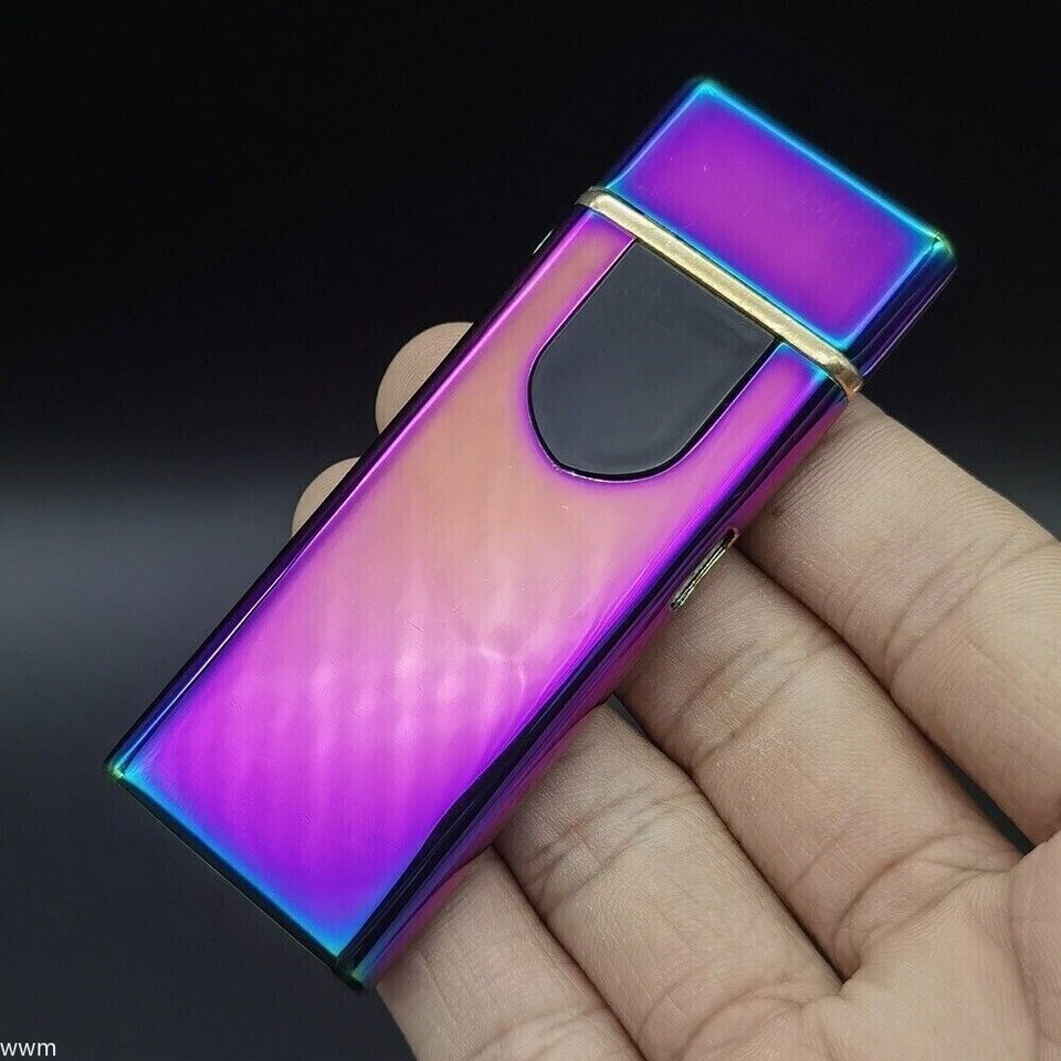 Touch Screen Lighter - Flameless Windproof & USB Rechargeable (Purple ...