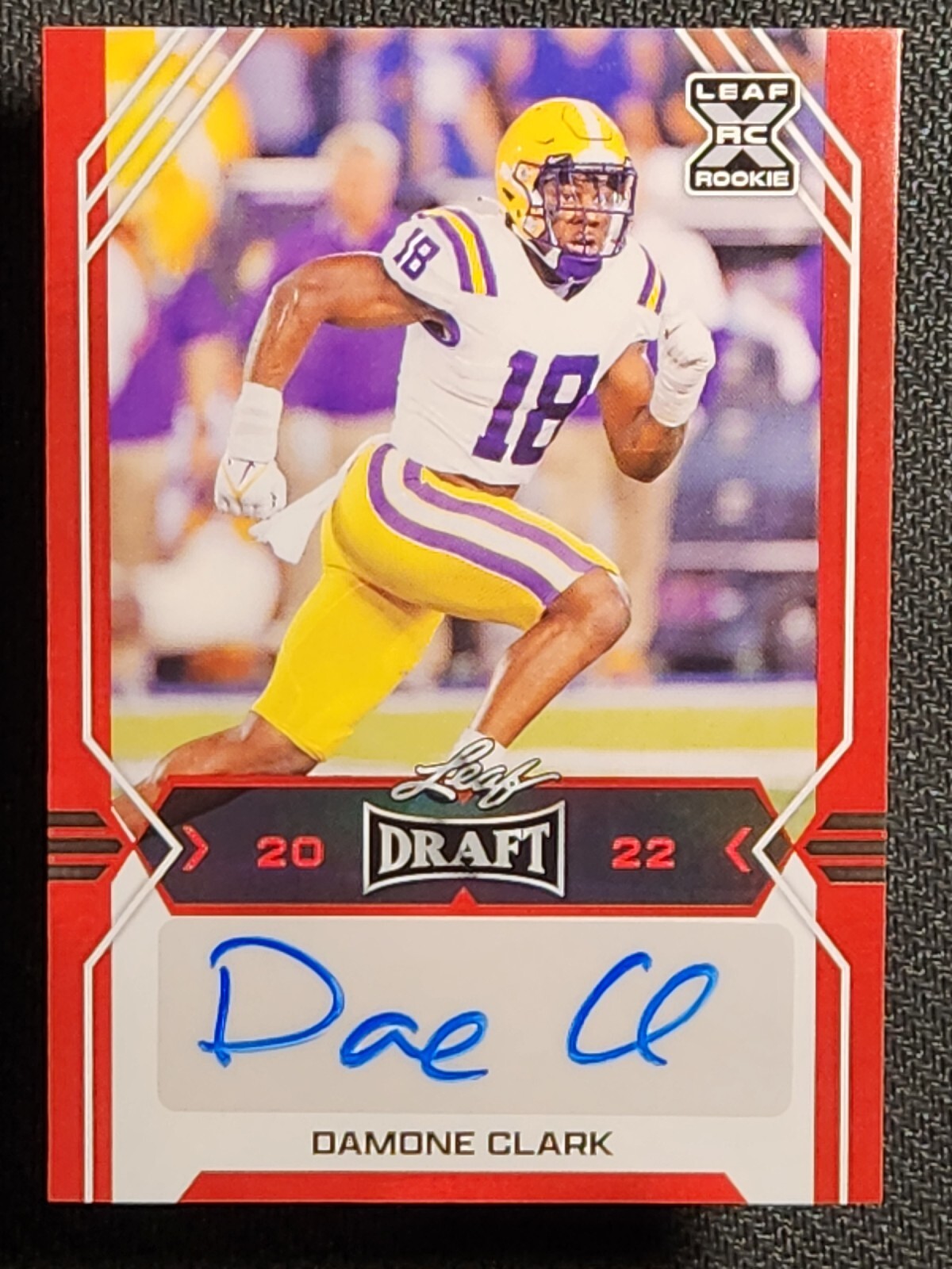 2022 Leaf Draft - Autographs Red #BA-DC1 Damone Clark (AU, RC) for sale ...