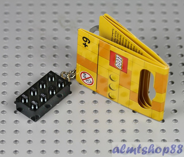 LEGO - Black Metallicized 2x4 Brick Keychain Keyring Chrome Limited ...