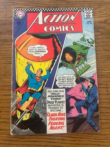 ACTION COMICS #348 DC 1967 Superman + SUPERGIRL | eBay