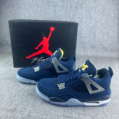 Jordan 4 Retro PE Michigan Wolverines Men's All Size US 7-12 | eBay