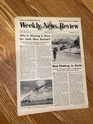 8 Vintage, Original, WEEKLY NEWS REVIEW Newspapers, From 1953 ...