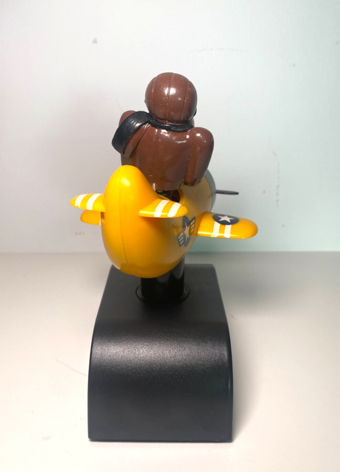 Gemmy Vintage Pilot in Yellow Plane Desktop Toy with Sound & Movement ...