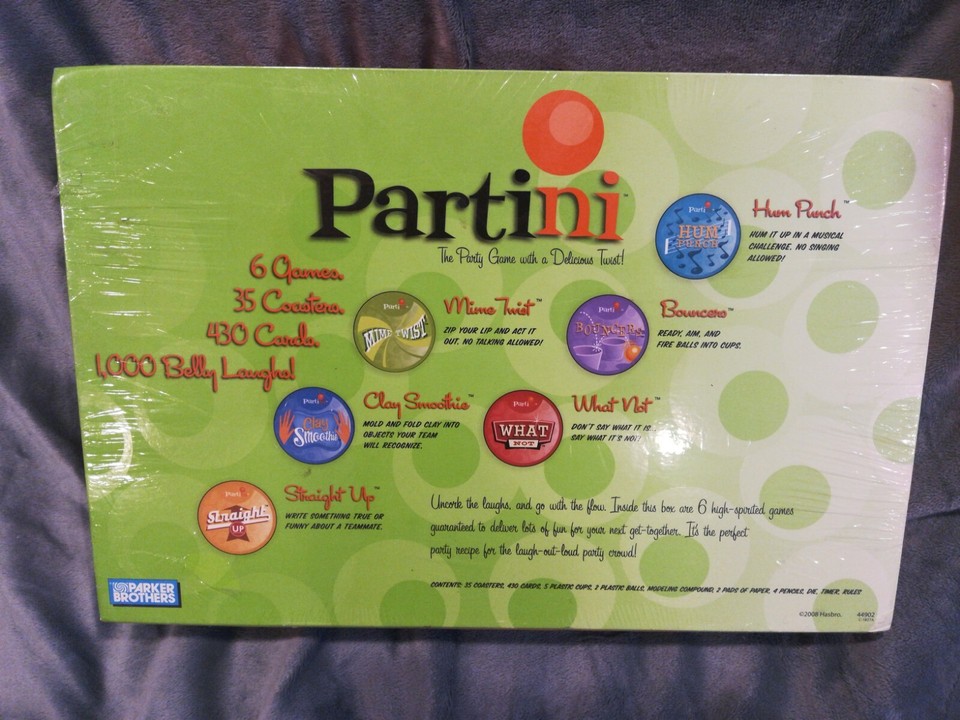 Partini Board Game. Complete. Outer box is reshrinkwrapped. | eBay