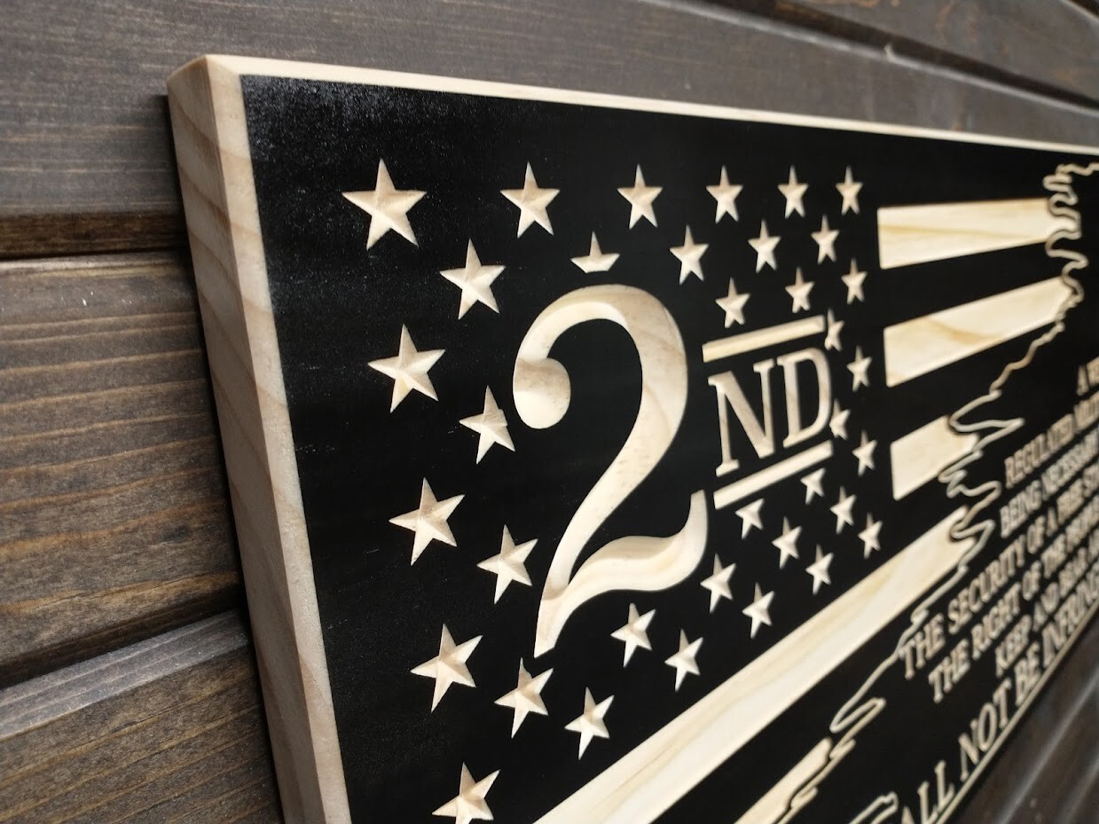 2nd Amendment Wood American Flag | eBay